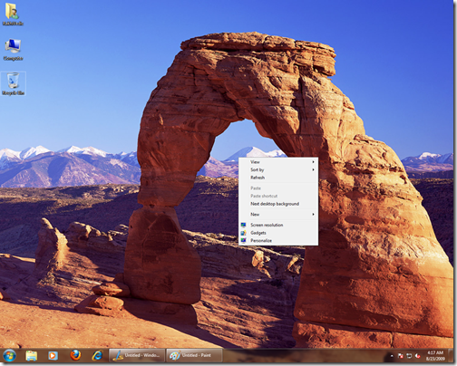 Windows 7 – Appearance and Personalization Options